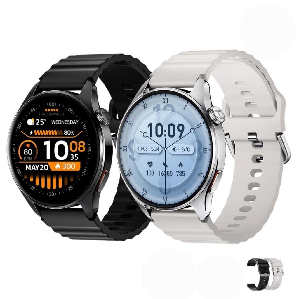 Smartwatch Haylou Watch 4S Redondo Tela AMOLED 1.43 GPS A Prova Dagua ...