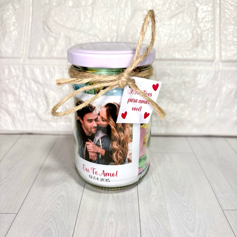 Potinho do amor - 365 motivos para te amar - lembrancinha - namorados ...