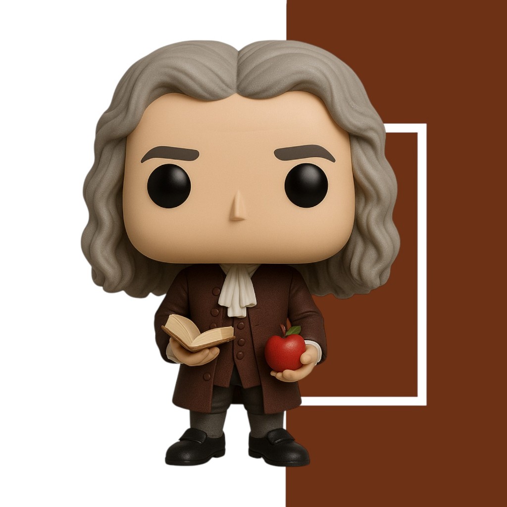 Isaac Newton - Figura Colecionável Estilo Pop Artesanal em 3D | Shopee ...