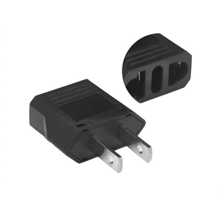 Adaptador de Tomada Plug Pino Redondo Para Chato - Padrão Americano ...
