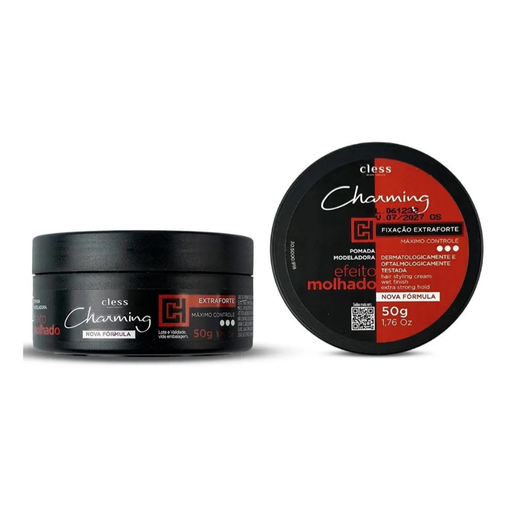 Pomada Modeladora Cless Charming Extra Forte Efeito Molhado | Shopee Brasil