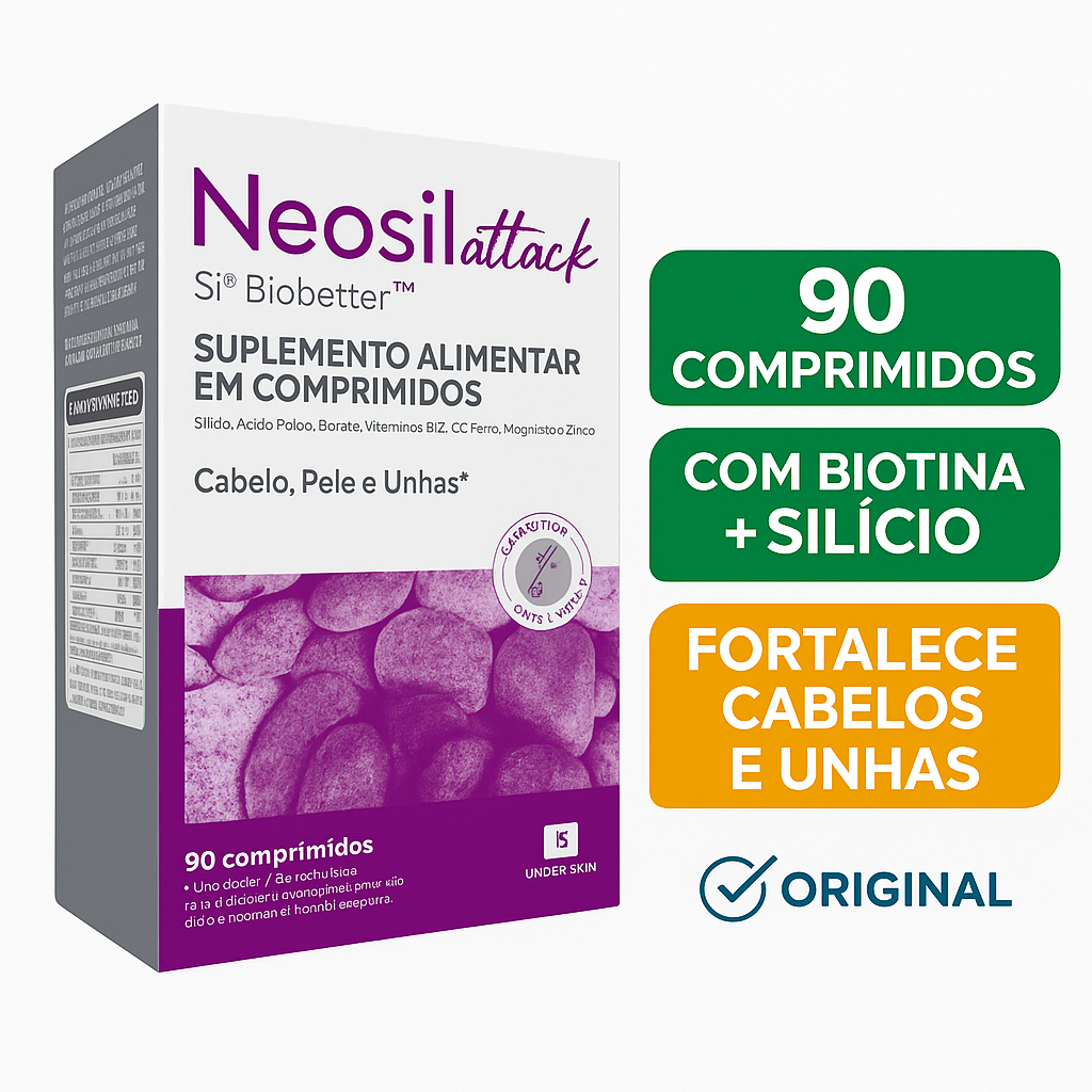 Neosil Attack 90 Comprimidos | Suplemento Capilar com Silício, Biotina ...
