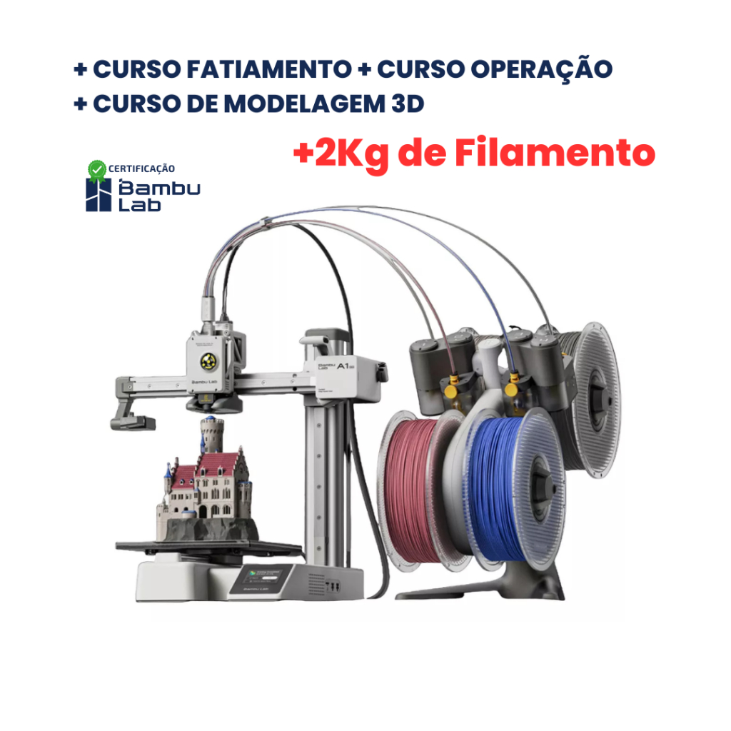 Impressora 3D Bambu Lab A1 Mini Combo + 2Kg Filamento + 3 Cursos | Shopee Brasil