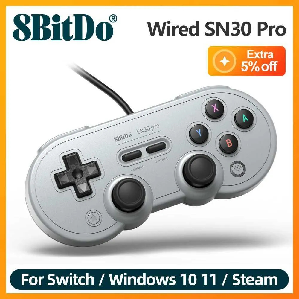 Controle com fio 8BitDo SN30 pro USB para Windows, Switch e RaspberryPi | Shopee Brasil