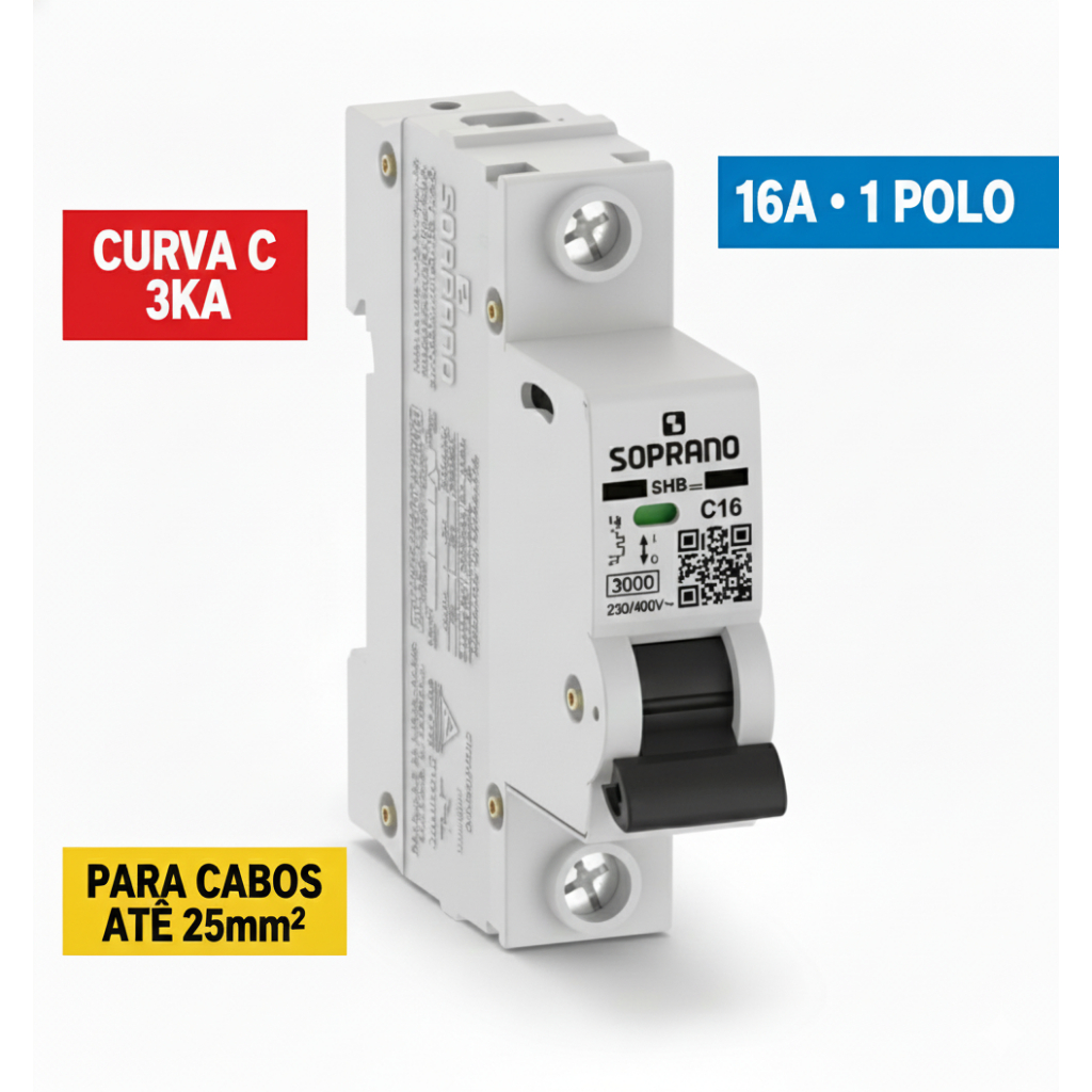 Mini Disjuntor Unipolar 16a Din Curva C 3kA - Monopolar 16a | Shopee Brasil