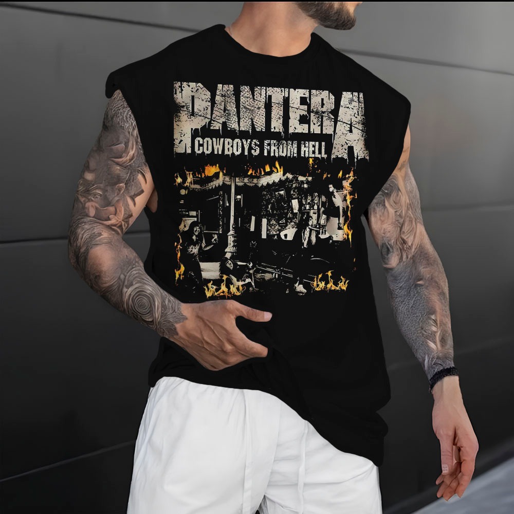 Regata Machao OVERSIZED Pantera Cowboys From Hell Cartoon Rock Unissex ...