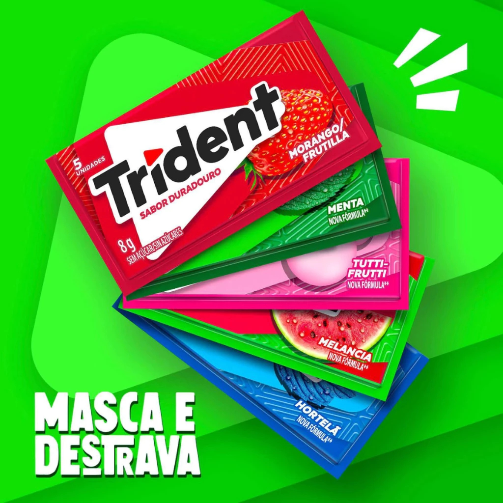 Caixa Chiclete Trident Escolha o Sabor C/21un | Shopee Brasil