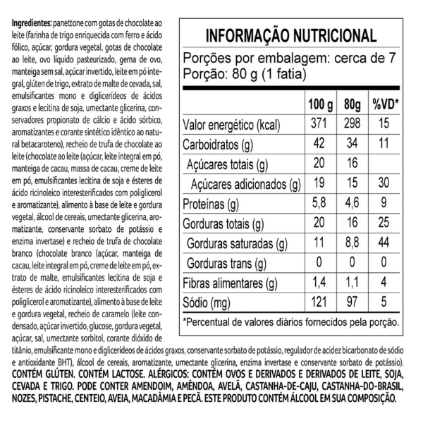 Cacau Show Panetonne Trufado Mezzo 580g Chocolate | Shopee Brasil