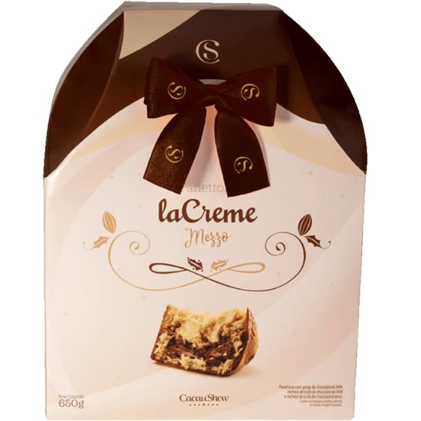 Cacau Show Panetonne Trufado Mezzo 580g Chocolate | Shopee Brasil