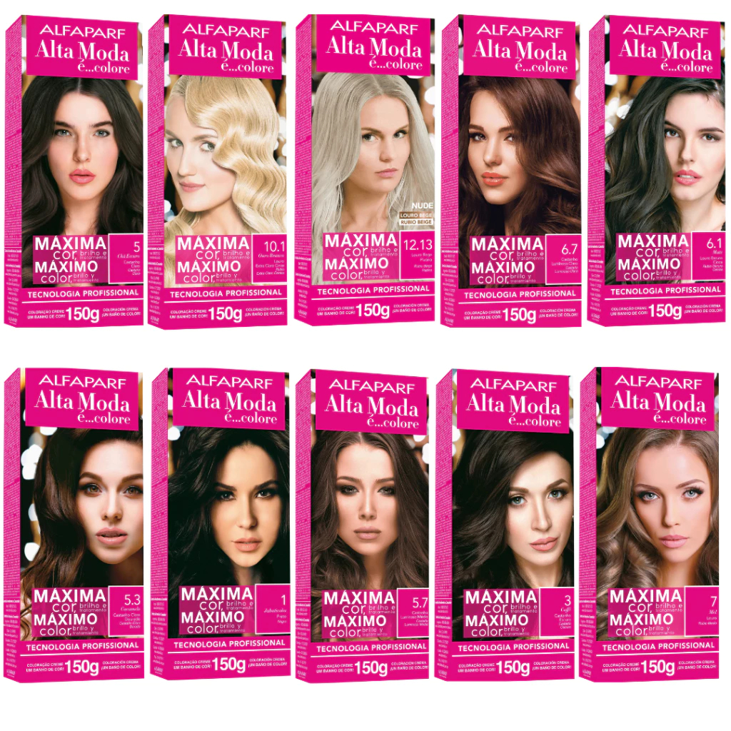Tintura Alta Moda Coloração Alfaparf 150g - Escolha sua cor! | Shopee ...