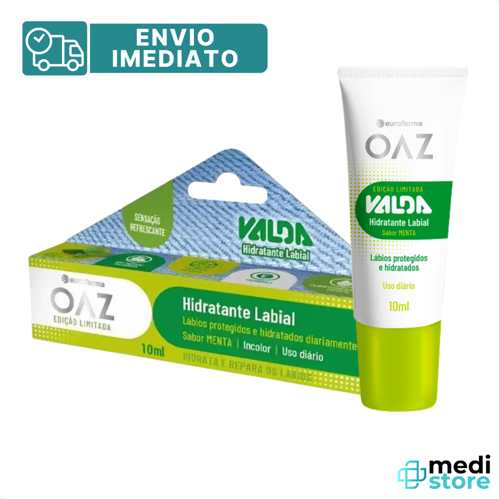 Hidratante Labial Valda Eurofarma Oaz Sabor Menta com 10 mL - Envio ...