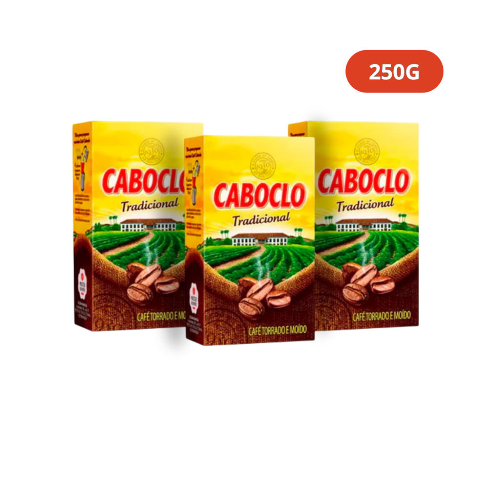 Café Torrado e Moído Caboclo Vácuo 250g - Tradicional | Shopee Brasil