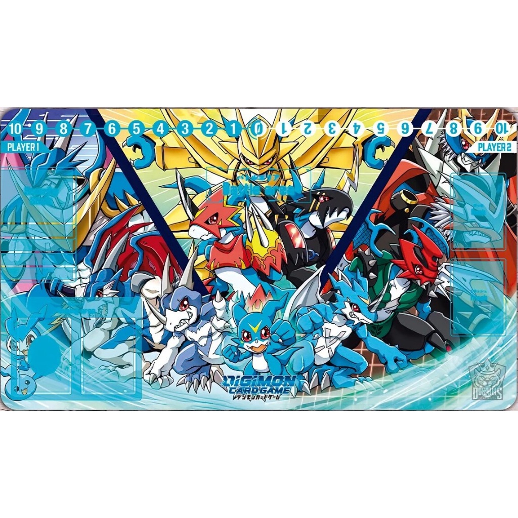 Playmat e/ou Mousepad Gamer Digimon Veemon Evolutions (58cm x 30cm ...