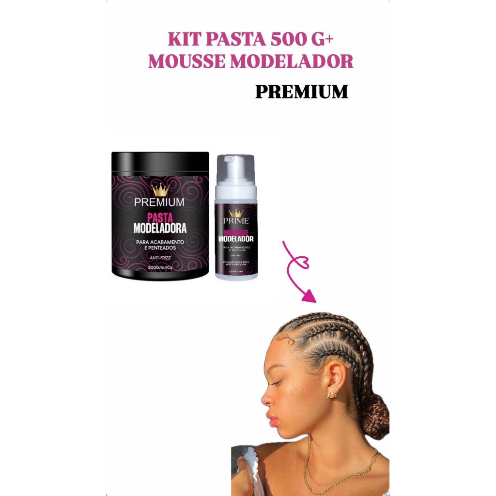 PASTA MODELADORA PREMIUM 500G + MOUSSE MODELADOR 150ML | Shopee Brasil