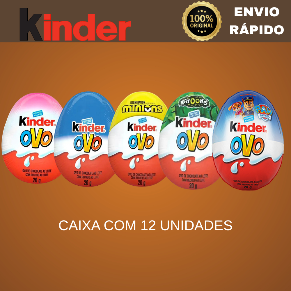 Kinder Ovo 20g. - Caixa c/12 Unidades | Shopee Brasil