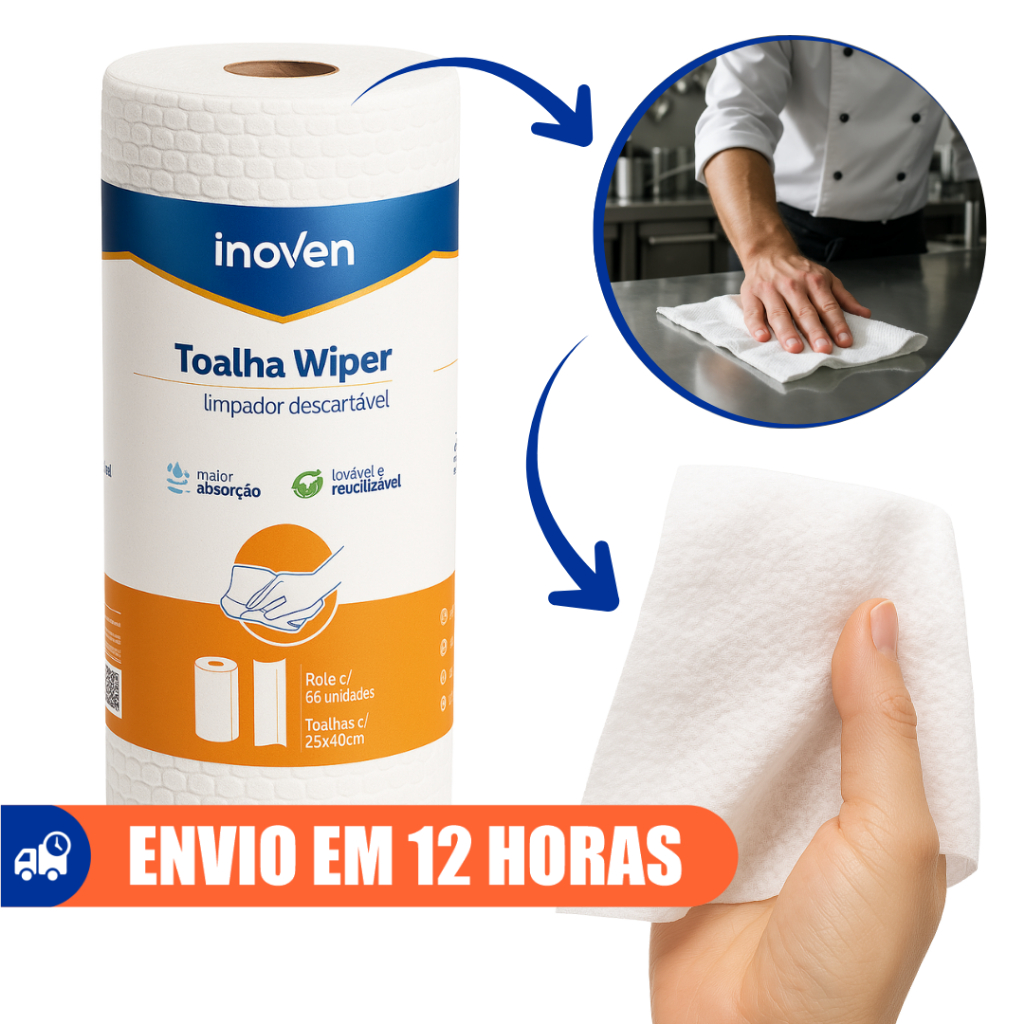 Toalha Wiper Hospitalar e Higiene Pessoal TW2840 Inoven | Shopee Brasil