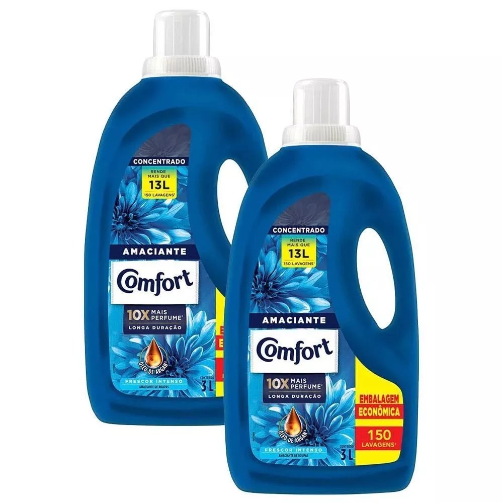Kit 2 Frasco Amaciante Comfort Concentrado 3L | Shopee Brasil