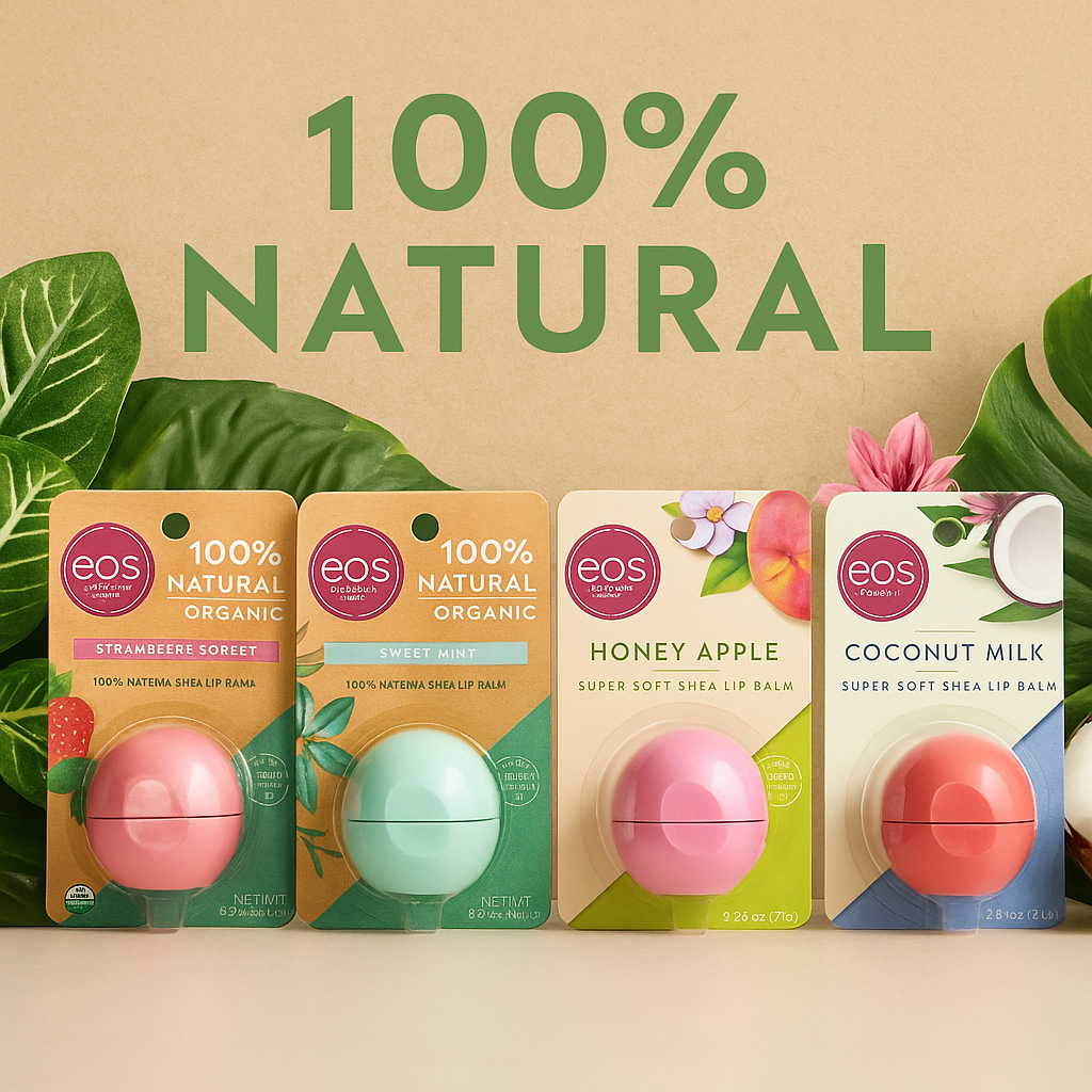 Lip Balm EOS | Hidratante Labial EOS | 100% Natural | Proteção Diária ...