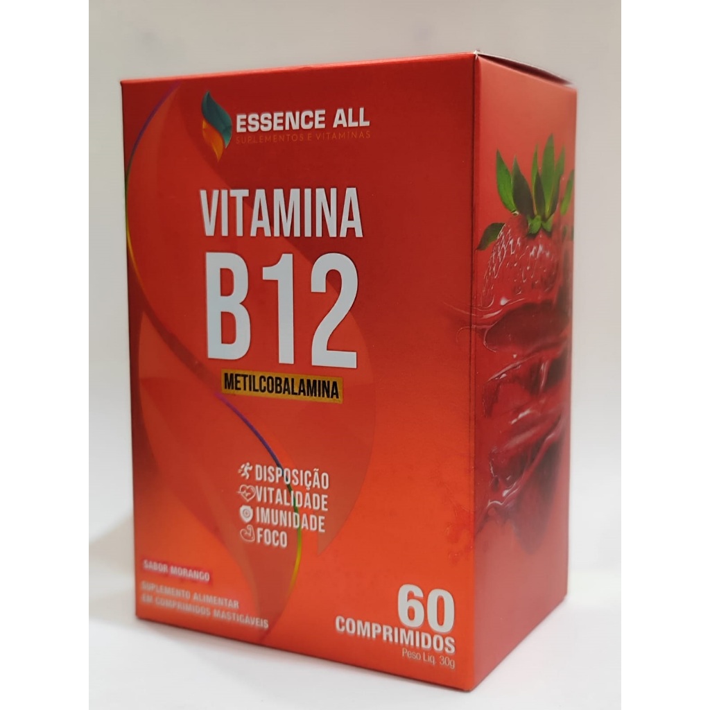 Suplemento Vitamina B12 Metilcobalamina c/60 comprimidos Essence ALL ...