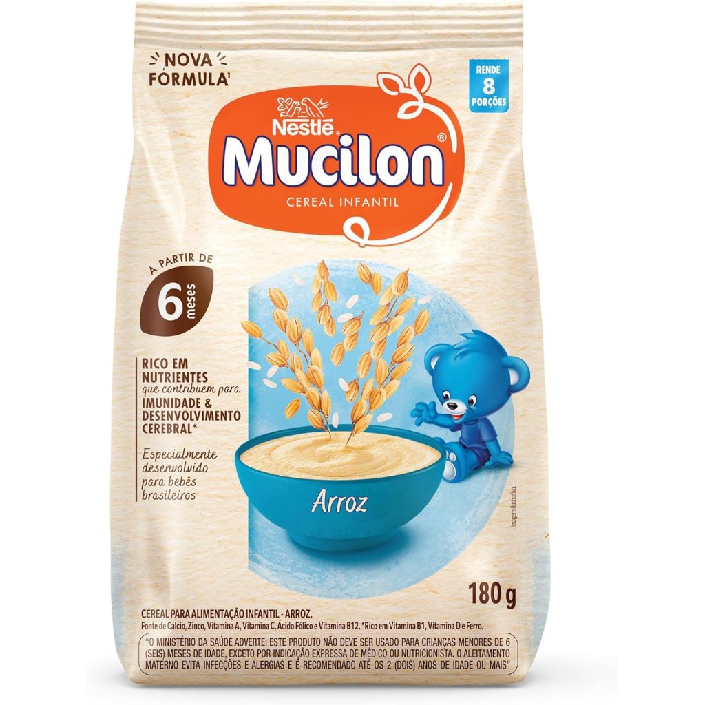 Cereal Infantil Mucilon Arroz 180g | Shopee Brasil