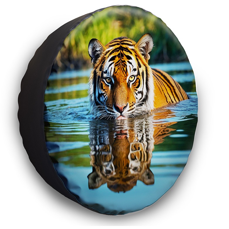 Capa Para Estepe Carro Tigre Agua Natureza Aro 15 E 16 Ecosport Spin ...
