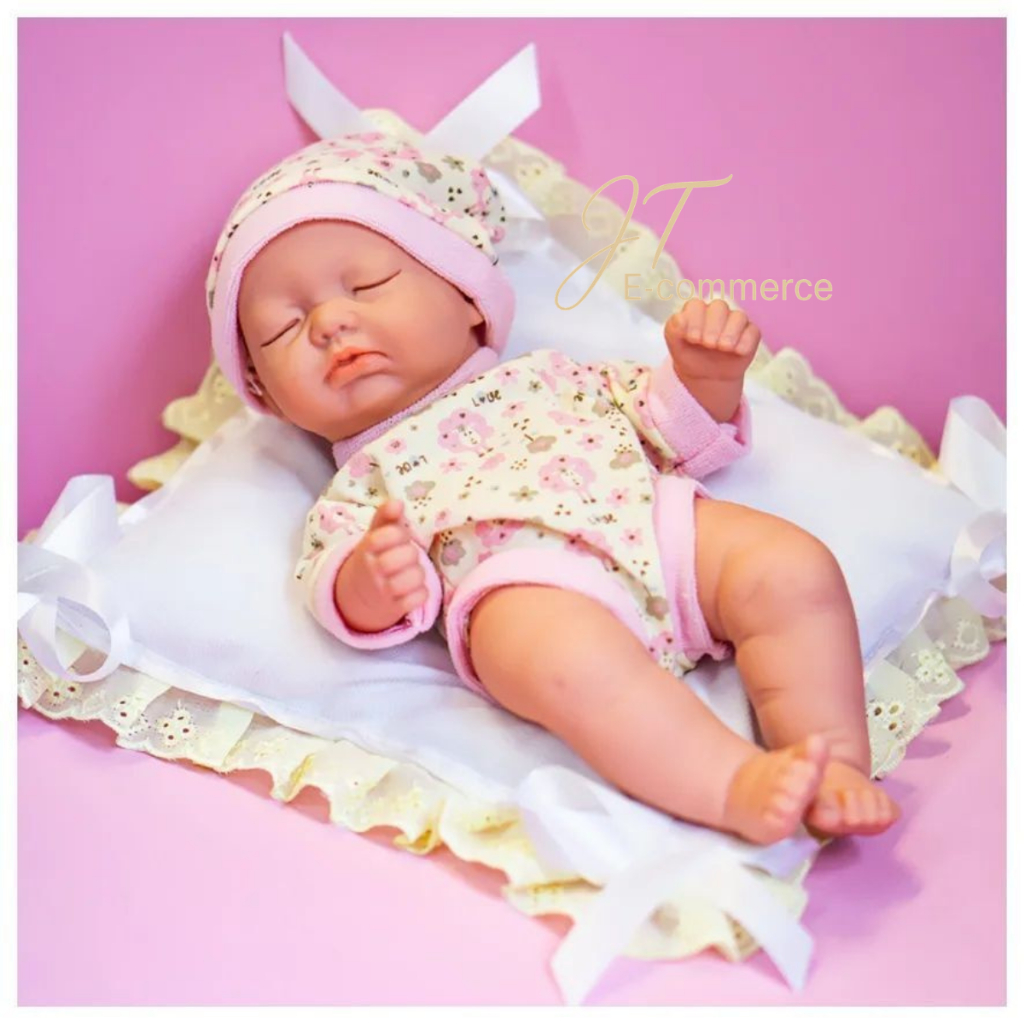 Boneca Reborn Bebê Realista – Bebezão, Olhos Fechados, Mini Bebezinho ...