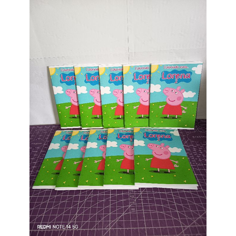 mini livrinho de colorir Peppa pig lembrancinha de festa personalizada ...