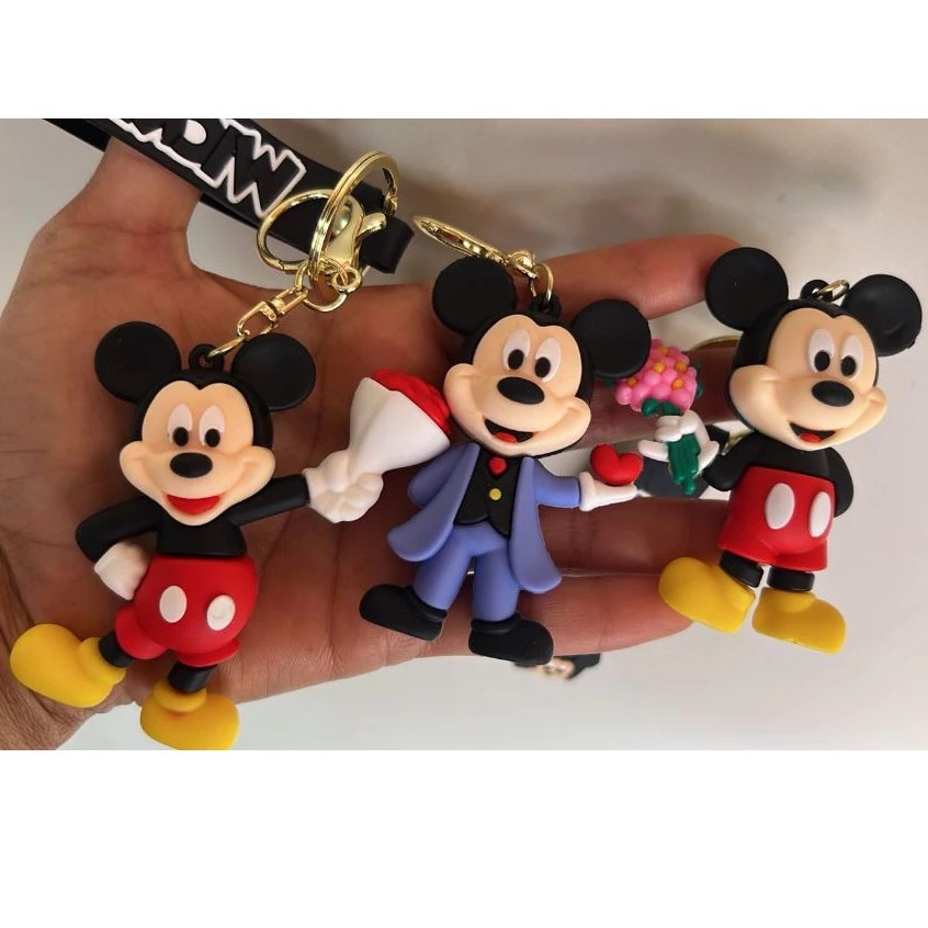 Chaveiro Mickey 3D Emborrachado Desenho Animado Coleção Lembranças ...