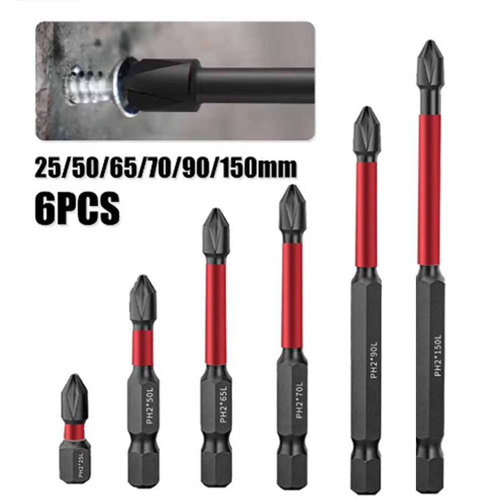 Conjunto de Bits Phillips RED Magnéticos PH2 de Alta Resistência Kit ...