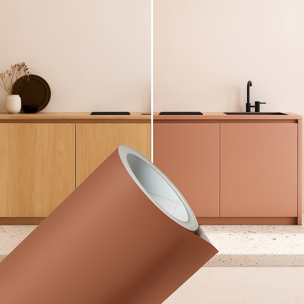 Vinil Adesivo Limpável Fosco Rose Cobre Vechio Rolo Colante Imprimax ...