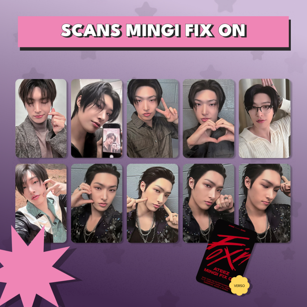 MINGI SCANS FIX ON PHOTOCARDS (FANMADE) KPOP ATEEZ | Shopee Brasil