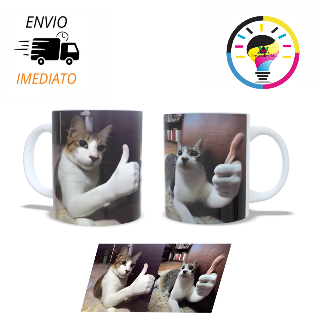 Caneca Personalizada meme gato - JOINHA APROVADO | Shopee Brasil