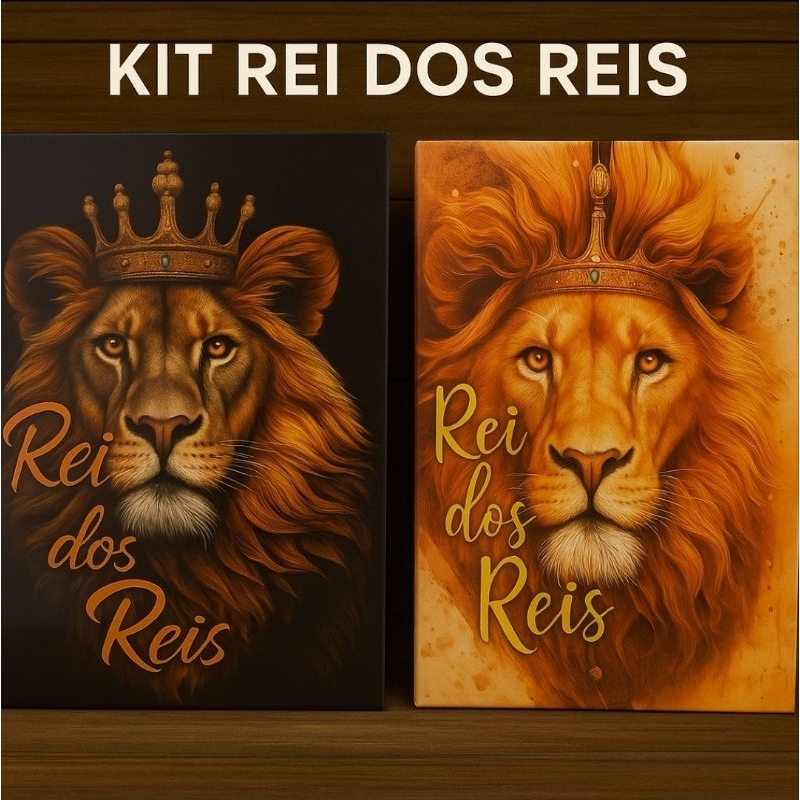KIT *REI DOS REIS* CAPA DURA / 2 BÍBLIAS SAGRADA GRANDE LETRA MÉDIA ...