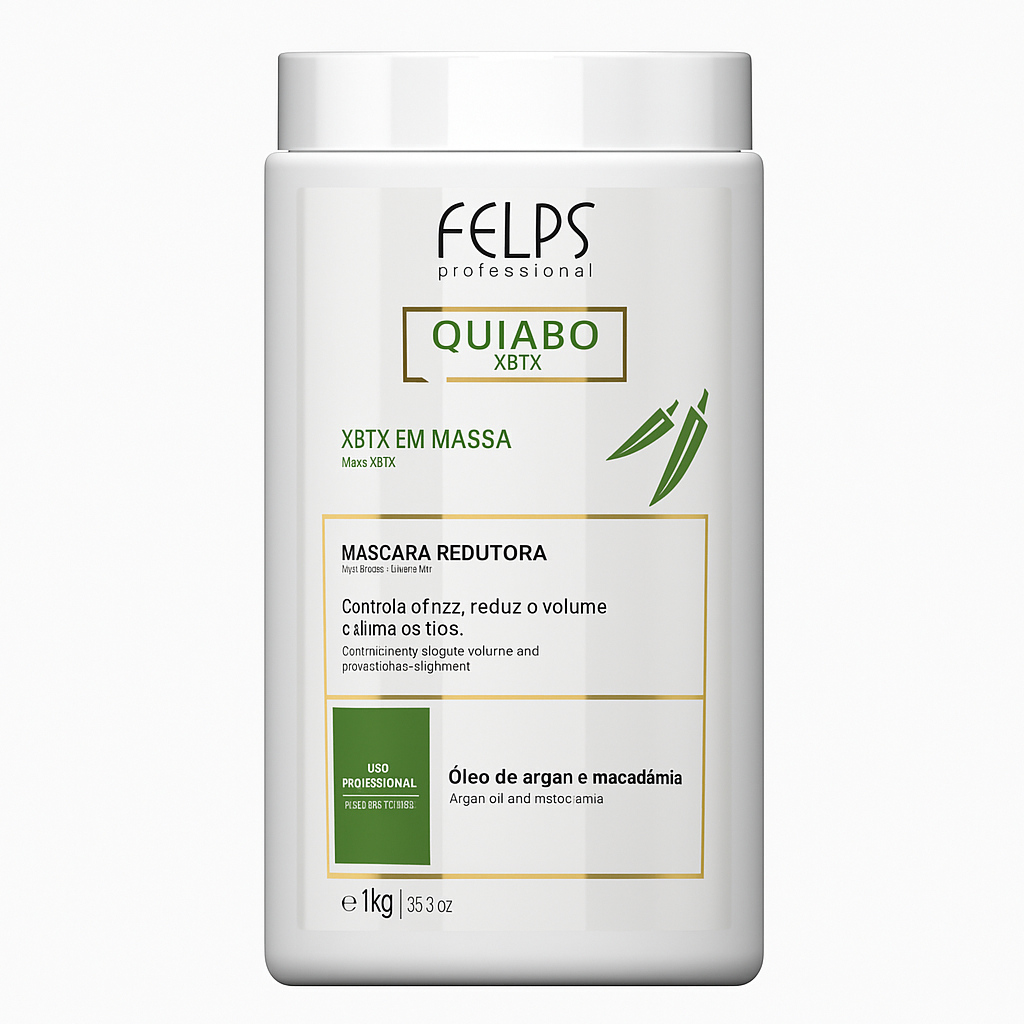 Felps Quiabo Xbtx em Massa Máscara Redutora Óleo de Argan e Macadâmia ...
