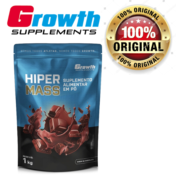 Hipercalórico Growth Supplements Hiper Mass 1kg sabor Chocolate AUXILIA ...
