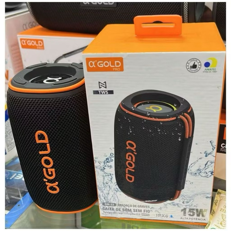 CAIXA DE SOM SM-33 AGOLD 15W | Shopee Brasil