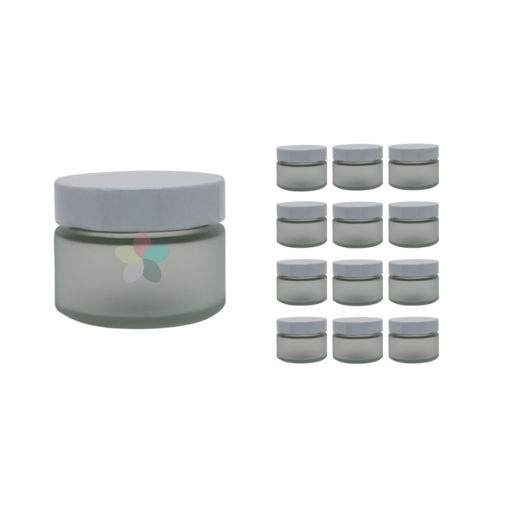 Kit 12 potes com tampas Mini Pianezza FOSCO 150 ml - Tampa Branca ...