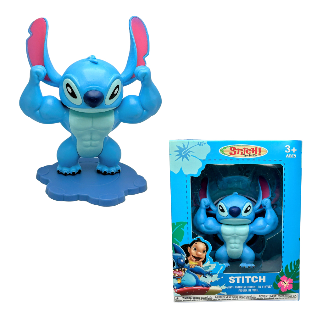 Boneco Stitch Vinil Brinquedo Infantil Presente Fofo Decoração ...