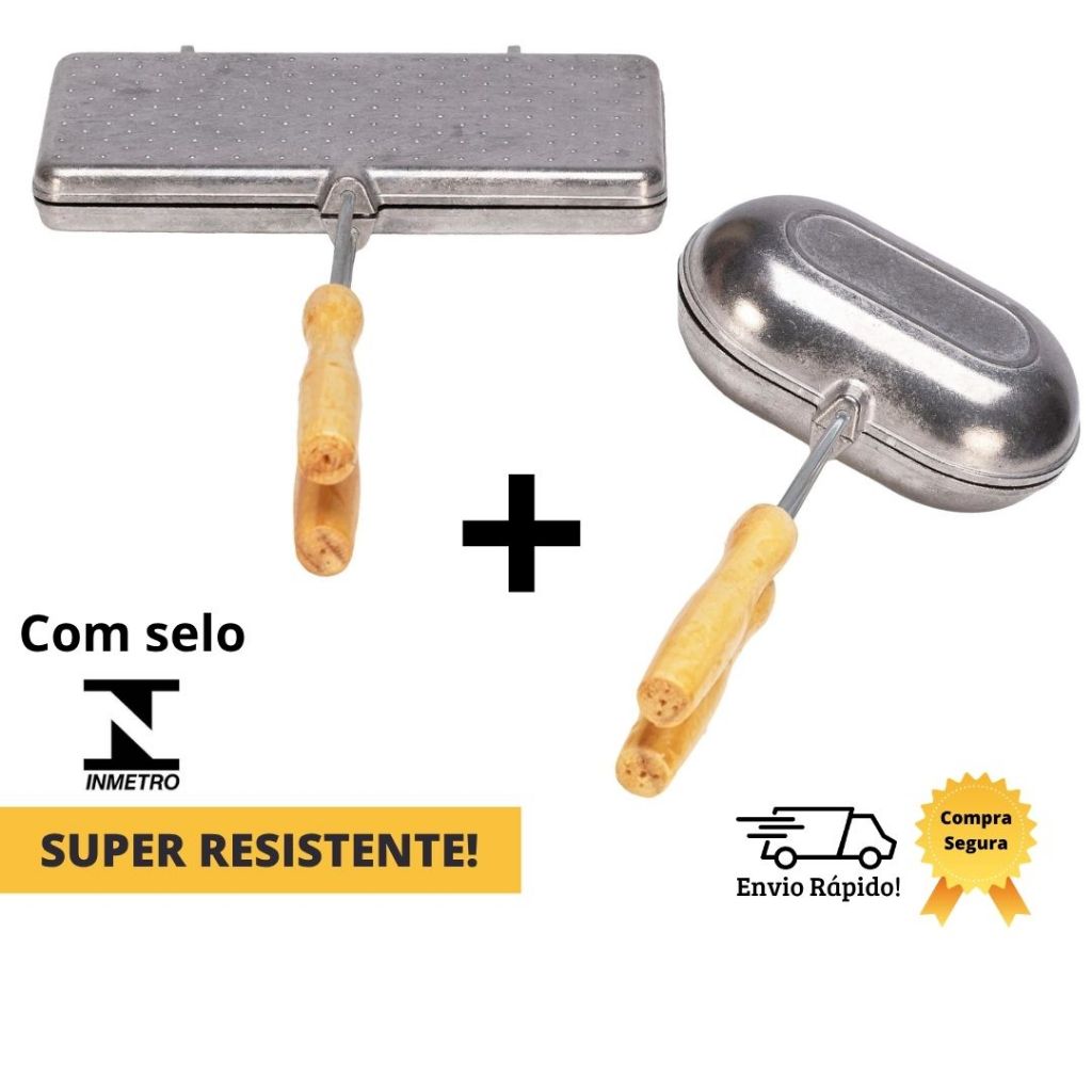 Kit 2 Sanduicheiras Pão Forma + Frânces Bauru Baurutex Duplo Tostex ...