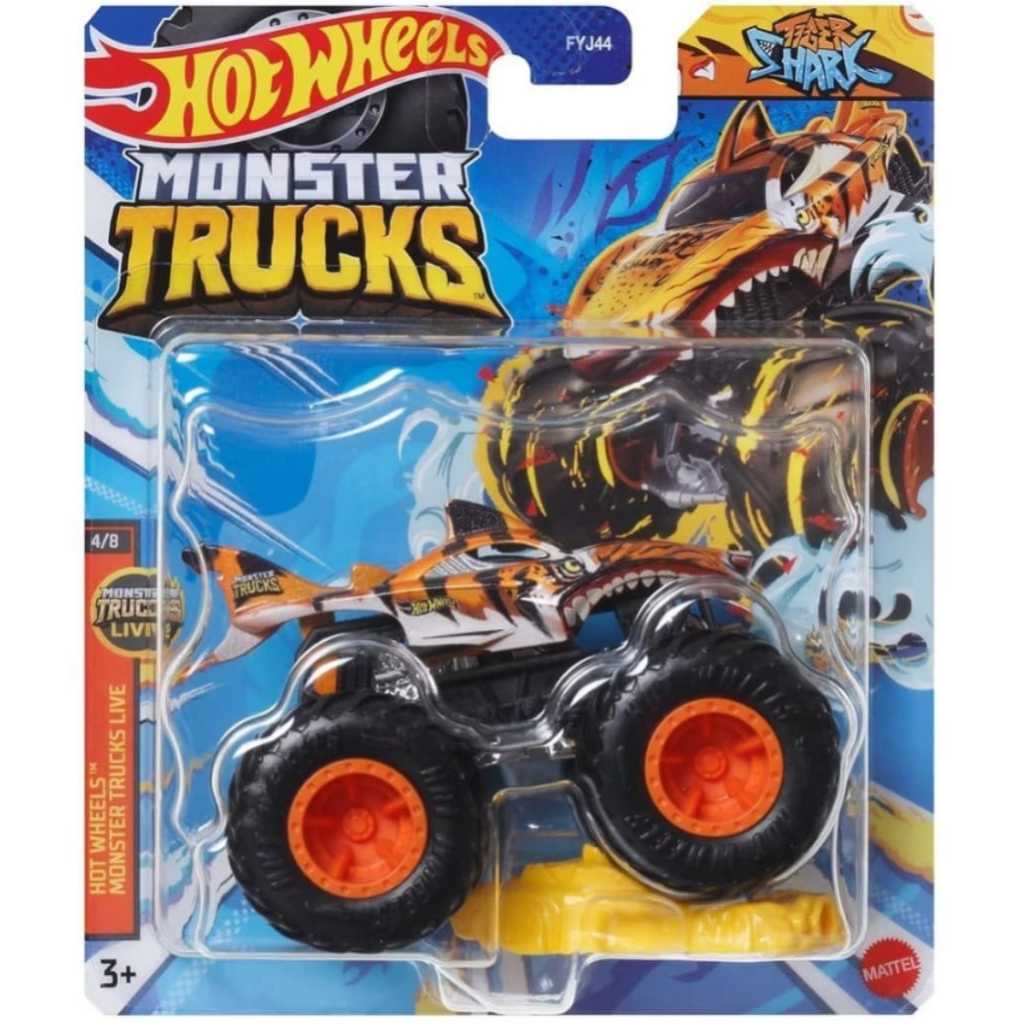Hot Wheels Monster Trucks TIGER SHARK 1:64 Mattel | Shopee Brasil