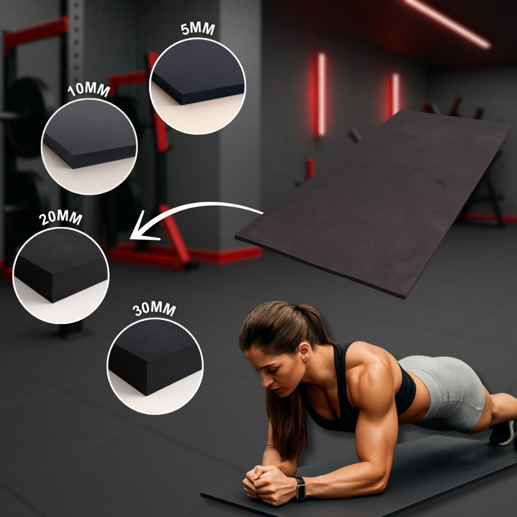 Colchonete EVA 100x50 Multiuso Academia Yoga Pilates Tatame Exercício ...