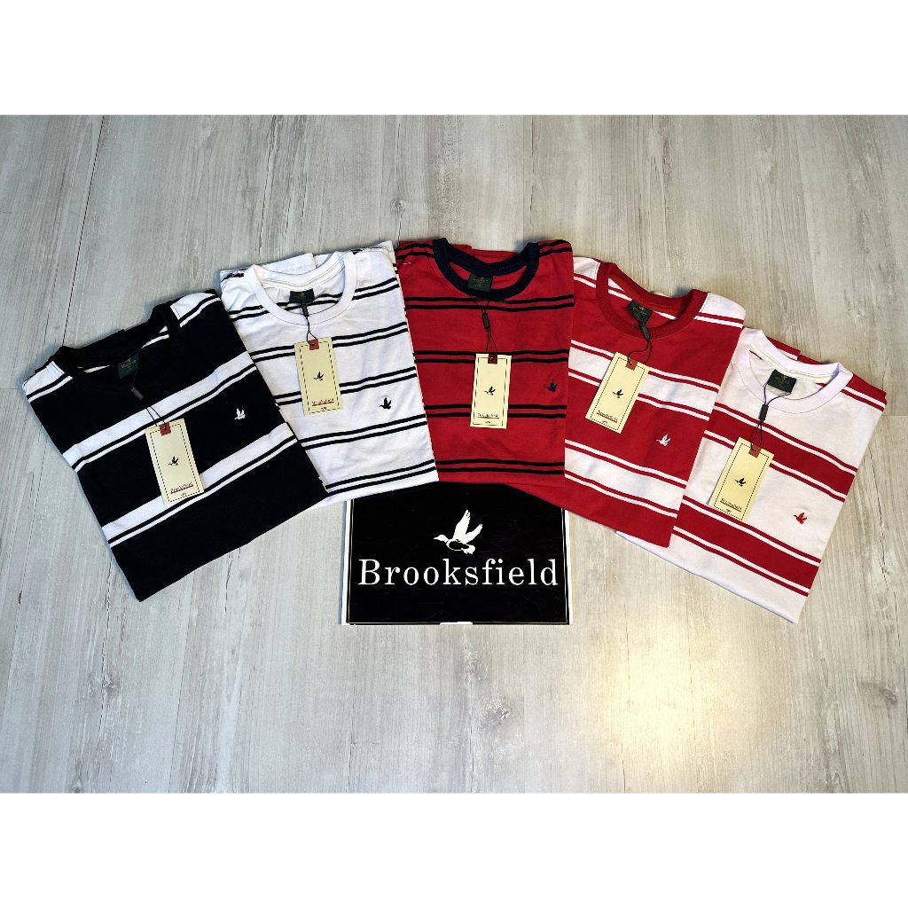 Camiseta Brooksfield - Listrada - Varias Cores - Malha Peruana | Shopee Brasil