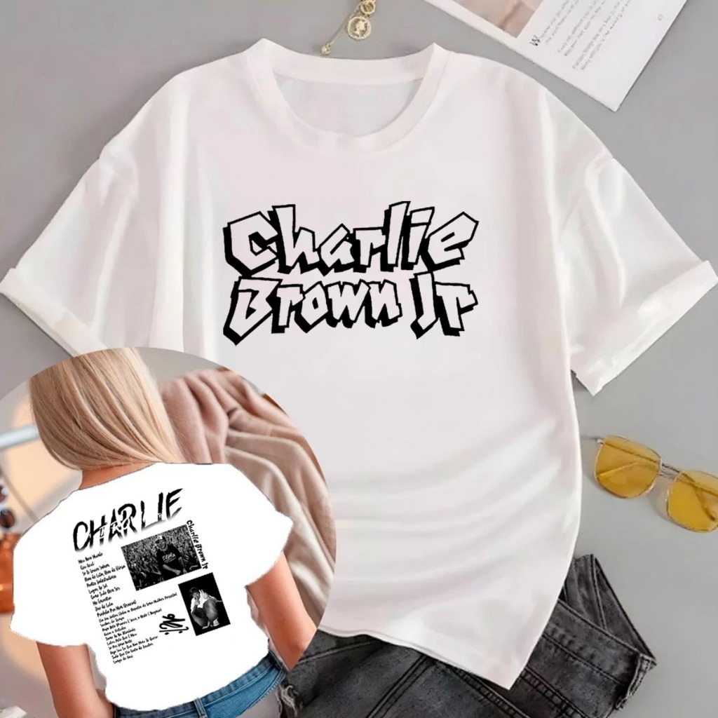 Camiseta Feminina T Shirt Algodão Casual Charlie Brown Jr Hip Hop Rap ...