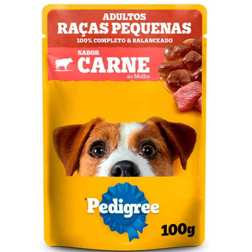 Sache Pedigree Raças Pequenas Sabor Carne 100g | Shopee Brasil
