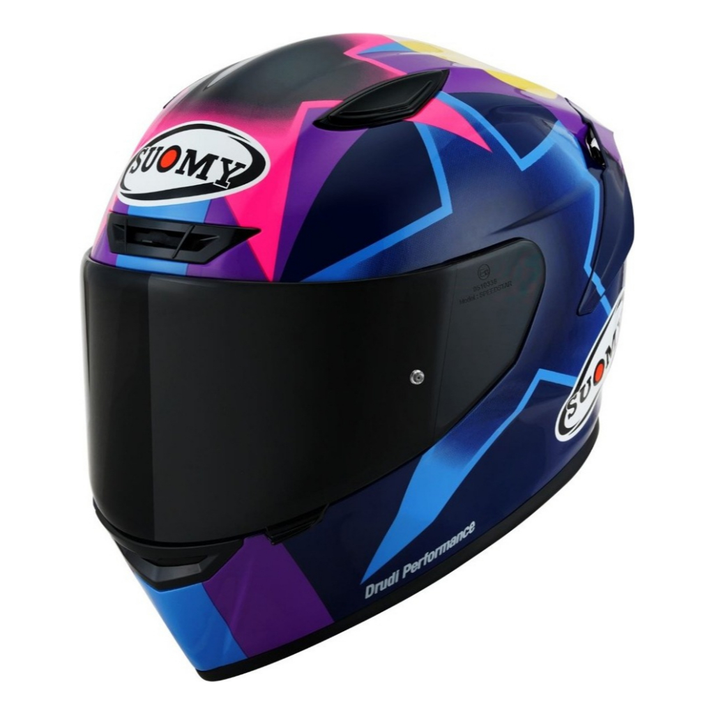 Capacete Suomy Track 1 Bastianini Azul Roxo | Shopee Brasil