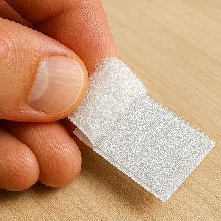 Fecho de Contato Autocolante 20mm 10 Tiras x 10cm Auto Adesivo Branco ...