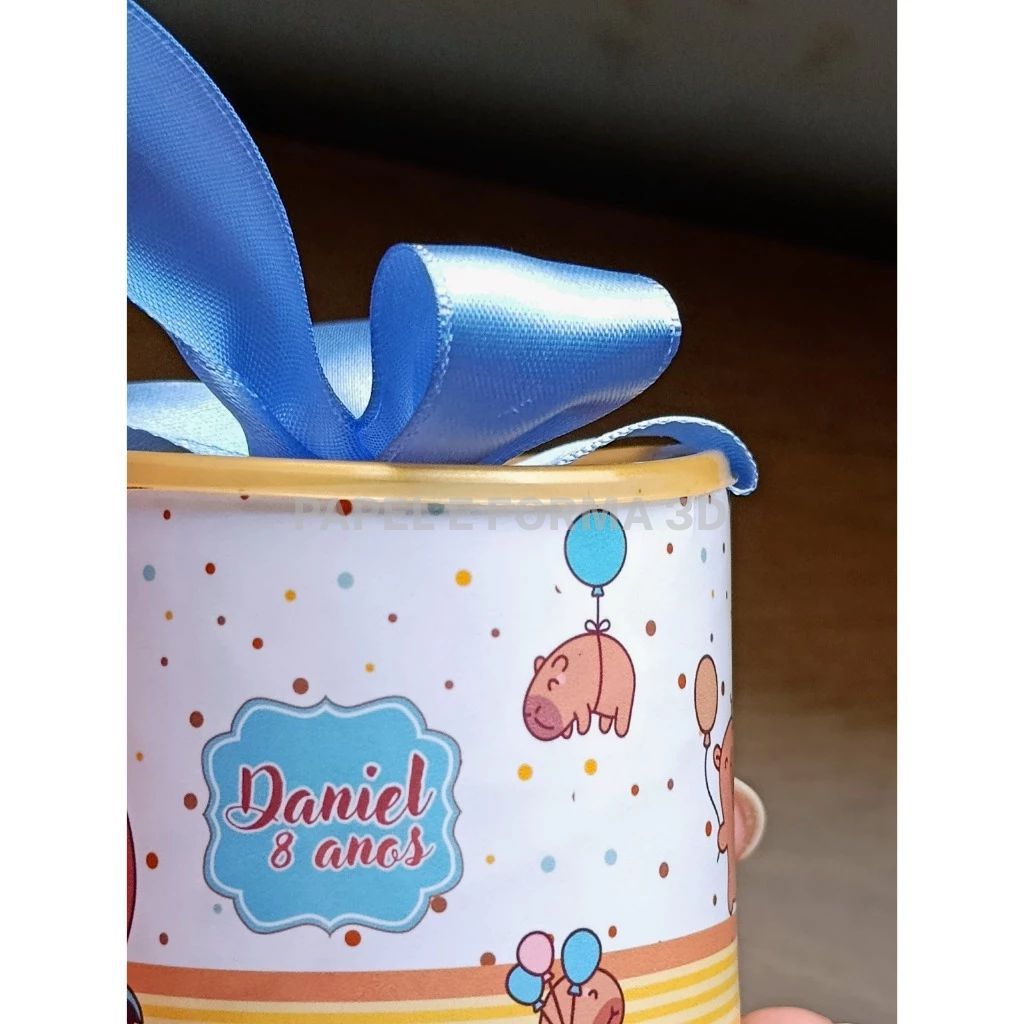 Tubulatas capivara 5x6cm Personalizadas com Nome e Idade da criança ...