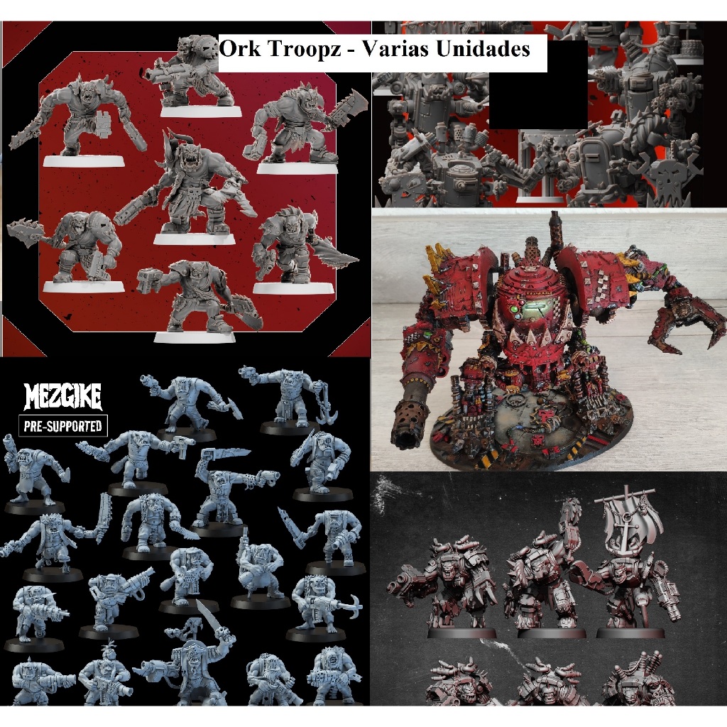 Warhammer 40k Orks - Proxies Para Jogar Varias Unidades | Shopee Brasil