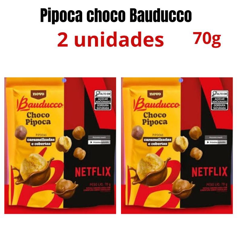 kit 2 Pipoca Choco Bauducco Netflix 70g Nova Pipoca Chocolate Bauducco ...