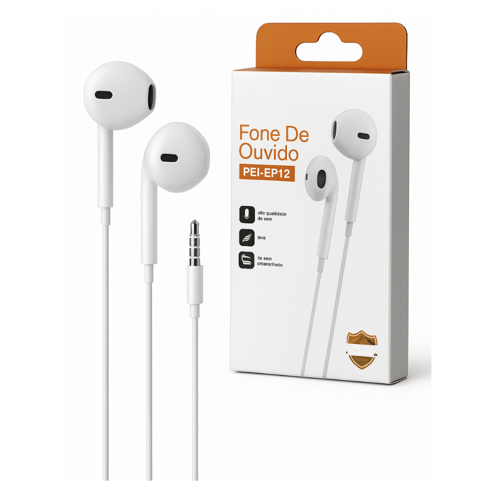 Fone de Ouvido com Fio Básico Premium | Shopee Brasil